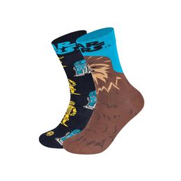 Happy Socks Socken Herren Gr&ouml;&szlig;e 36/40 hellblau / braun / schwarz