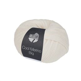 Cool Merino Big von Lana Grossa, Rohwei&szlig;, aus Schurwolle