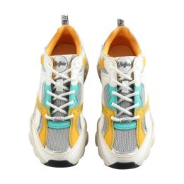 Buffalo Damen Sneaker "Buffalo Damen Buffalo Cld Run RT Nappa/Mesh", Gr. 40silber, orange, gr&uuml;n, Kunstfaser, unifarben, Schuhe