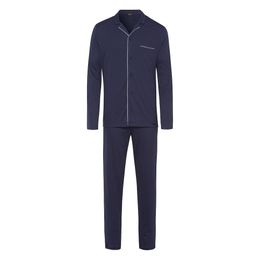 Hanro Long Pajamas 'Day & Night' male Blue size XL