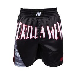 Gorilla Wear Shorts 'Clayton' Herren Gr&ouml;&szlig;e M blutrot / schwarz / wei&szlig;