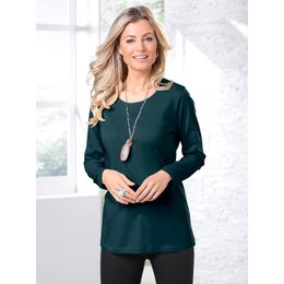 Classic Basics Damen Langarmshirt "Shirt", blau, Gr. 56, unifarben, 100% Baumwolle, Shirts