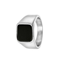 Lucardi Ring Herren Gr&ouml;&szlig;e 69 schwarz / silber