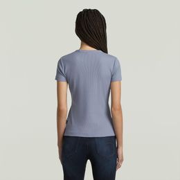 G-Star Raw G-STAR Damen T-Shirt "Rib Cap Sleeve"amann, Gr. XS, unifarben, Rippstrick, Obermaterial: 94% Baumwolle, 6% Elasthan, Shirts, aus Rippjersey, Slim Fit