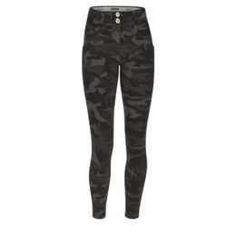 Freddy Damen 7/8-Hose "WRUP REGULAR SUPERSKINNY 7/8", gr&uuml;n, Gr. XL, tarnfarben, Web, Obermaterial: 80% Baumwolle, 20% Elasthan, Hosen, mit