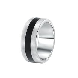 Lucardi Ring Jungen Gr&ouml;&szlig;e 53 schwarz / silber