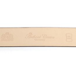 Anthoni Crown Damen Lederg&uuml;rtel, gold, Gr. 80, unifarben, Leder, G&uuml;rtel, mit gl&auml;nzender, filigraner, goldfarbener Schlie&szlig;e