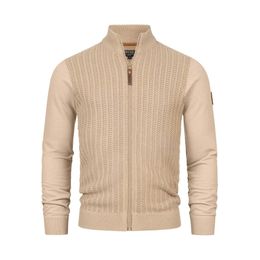INDICODE Jeans Knit Cardigan 'Cason' male Beige size XXXL