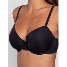 Dorina Damen B&uuml;gel-BH "Willa", Gr. 70, schwarz, Obermaterial: 57% Polyamid, 33% Polyester, 10% Elasthan, BHs, gepolsterte Cups, Spitze, uni