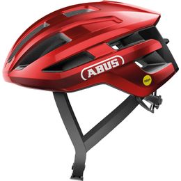 Abus Fahrradhelm "POWERDOME MIPS", M Kopfumfang: 54cm - 58cm, rot, Helme