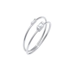 Elli Ring Damen Gr&ouml;&szlig;e 52 silber / transparent