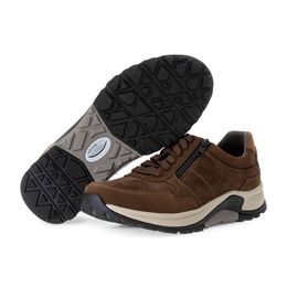 Damen Keilsneaker, Gabor Rollingsoft, Gr. 7,5espresso, Nubukleder, Veloursleder, unifarben mit Farbeinsatz, Schuhe, Komfortschuh, Schn&uuml;rschuh,