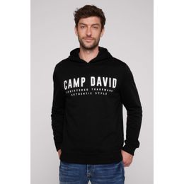 CAMP DAVID Herren Kapuzensweatshirt, schwarz, Gr. 4XL, bedruckt, Sweatware, Material: 100% Baumwolle, Sweatshirts, aus Baumwolle