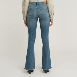 G-Star Raw G-STAR Damen Bootcut-Jeans "3301 Flare Wmn", blau, Gr. 33, Denim/Jeans, Obermaterial: 99% Baumwolle, 1% Elasthan, Jeans, aus Stretch-Denim