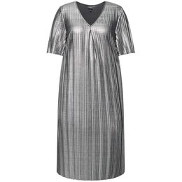 Ulla Popken Kleid Damen Gr&ouml;&szlig;e 54/56 silber Winterkleid