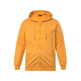 Men Plus Zip-Up Hoodie male Orange size 8XL