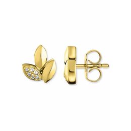 Thomas Sabo Ohrringe 'Bl&auml;tter' Damen Gr&ouml;&szlig;e One Size gold / wei&szlig;