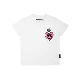 T-Shirt Philipp Plein "Smile", Jungen, Gr. 6, 01, wei&szlig;, Obermaterial: 100% Baumwolle, Shirts T-Shirt