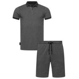 Ragwear Herren Poloshirt "Set Porpi", grau, Gr. XXXL, Material: 50% Baumwolle, 50% Polyester, Shirts, Modisches Herren Set aus Hemd und kurzer Hose