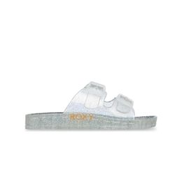 Sandale Roxy "Rg Kattie Glitter", Jungen, Gr. 1(31), silber, Obermaterial:Obermaterial: 95% PVC/ 5% synthetische Kunststoffschnalle, Futter: N/A, Laufsohle: 100% synthetisches PVC;, Schuhe Sandale
