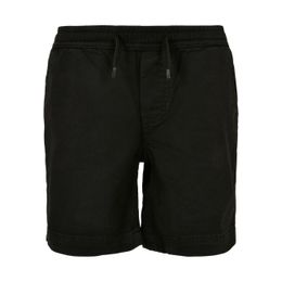 Urban Classics M&auml;dchen Stoffhose "Urban Classics Herren Boys Strech Twill Joggshorts"schwarz, Gr. 146, unifarben, 98% Baumwolle, 2% Elasthan, Hosen