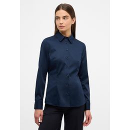 Eterna Damen Hemdbluse "FITTED", blau, Gr. 44, 95% Baumwolle, 5% Elasthan, Blusen, EASY IRON (b&uuml;gelleicht)