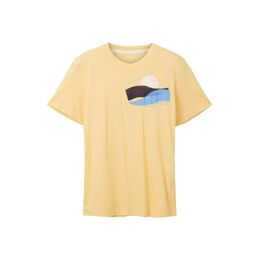 Tom Tailor T-Shirt Herren Gr&ouml;&szlig;e L hellblau / gelb / schwarz / offwhite