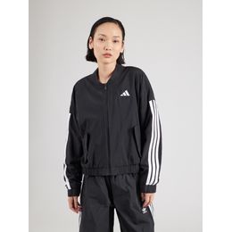 adidas Sportswear Sportjacke 'Essentials' Damen Gr&ouml;&szlig;e 4XS schwarz / wei&szlig;