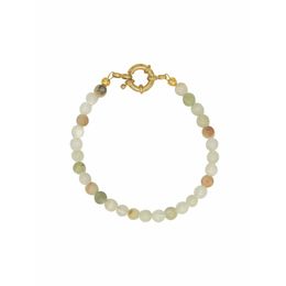 Gemshine Armband 'GR&Uuml;NER JADE FARBVERLAUF' Damen Gr&ouml;&szlig;e One Size gold
