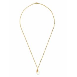 Gemshine Kette Damen Gr&ouml;&szlig;e One Size gold / perlwei&szlig;