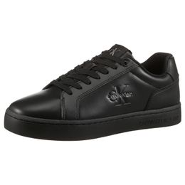 Herren Sneaker "CLASSIC CUPSOLE MONO LTH", Calvin Klein Jeans, Gr. 44, schwarz, Leder, Lederimitat, unifarben, Schuhe, Freizeitsneaker, Halbschuh,