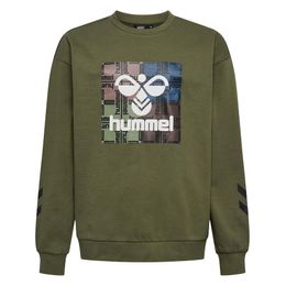 Hummel Sweatshirt Jungen Gr&ouml;&szlig;e 122 blau / oliv / schwarz / wei&szlig;