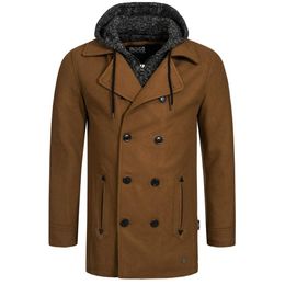 INDICODE JEANS Wollm&auml;ntel 'Cliff Jacke' Herren Gr&ouml;&szlig;e M camel