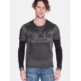 Cipo & Baxx Cipo & Baxx Shirt male Grey size XXL