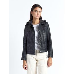 Maze Damen Lederjacke "42020131", schwarz, Gr. S, Obermaterial: 100% Schafsleder. Futter: 100% Polyester. &Auml;rmelfutter: 100% Polyester, Jacken