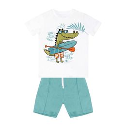 Denokids Set 'Beach Croco' Jungen Gr&ouml;&szlig;e 122 blau