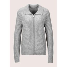 Madeleine Mode MADELEINE Damen Strickjacke "Strickjacke Strickjacke mit Rei&szlig;verschluss", wei&szlig;, Gr. 36, Obermaterial: 90% Schurwolle WV. 10% Kaschmir WS.,