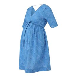 MAMALICIOUS Umstand Kleid 'LANDIE' Damen Gr&ouml;&szlig;e 40 blau / himmelblau / hellblau Winterkleid