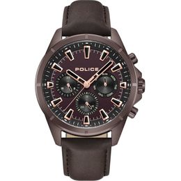 Police Analog Watch 'Malawi' male Brown size One Size