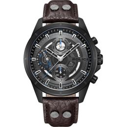 Police Analog Watch 'Malawi' male Brown size One Size