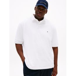 Tommy Hilfiger Big & Tall Poloshirt "BT -1985 REGULAR POLO -B", Herren, Gr. XXL, wei&szlig;, Jersey, Obermaterial: 96% Baumwolle, 4% Elasthan, TOMMY HILFIGER BIG & TALL, regular fit normal, Rundhals, eingesetzt angesetztes B&uuml;ndchen, Shirts, Gro&szlig;e Gr&ouml;&szlig;en
