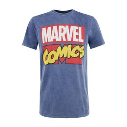Recovered Shirt 'Marvel Comics Classic Retro Logo' male Blue size S