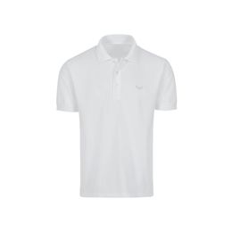 TRIGEMA Herren Poloshirt "TRIGEMA Poloshirt in Piqu&eacute;-Qualit&auml;t", wei&szlig;, Basic, Gr. S, 100% Baumwolle, Shirts