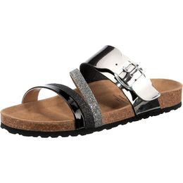 Lico Pantolette 'Bioline Fashion' Damen Gr&ouml;&szlig;e 40 grau / silber