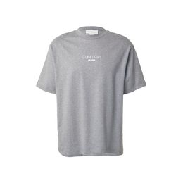 Calvin Klein Jeans T-Shirt Herren Gr&ouml;&szlig;e XXL graumeliert / wei&szlig;