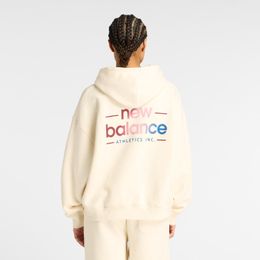 New Balance Damen Kapuzensweatshirt "Reimagined Fleece Oversized Hoodie"linen, Gr. L, Obermaterial: 60% Baumwolle, 40% Polyester, Sweatshirts