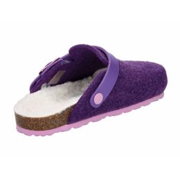 Lico Kinder Clog "Hausschuh Clog Kids Warm", Gr. 34, lila, Filz, Schuhe