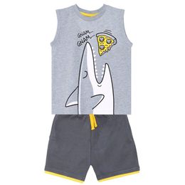Denokids Set 'Shark & Pizza' Jungen Gr&ouml;&szlig;e 110 grau