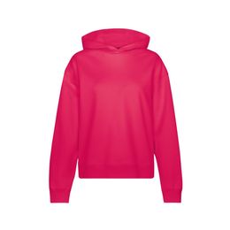 TRIGEMA Damen Langarmshirt "TRIGEMA D&uuml;nner Oversize-Hoodie", orange, Basic, Gr. XS, 50% Baumwolle, 50% Polyester, Shirts