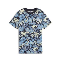 Puma T-Shirt 'Essentials Nature 2.0' M&auml;dchen Gr&ouml;&szlig;e 128 marine / opal / taubenblau / wei&szlig;